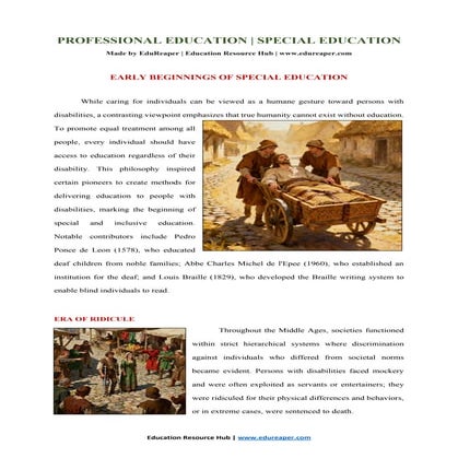 Historical philosophical, theoretical, and legal foundations of special ...