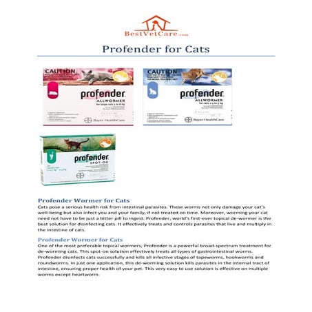 Profender for cats | PDF