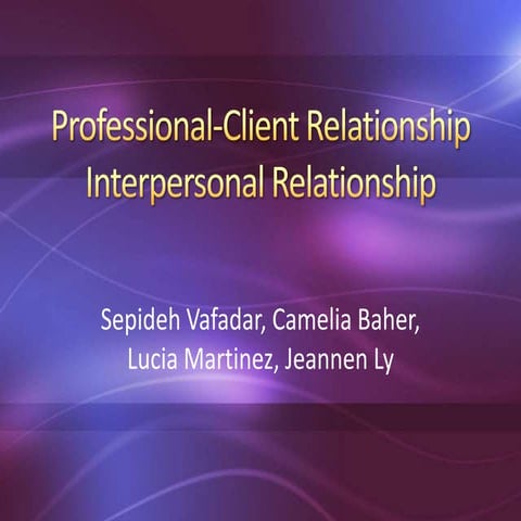 Professional client relationship | PPTX