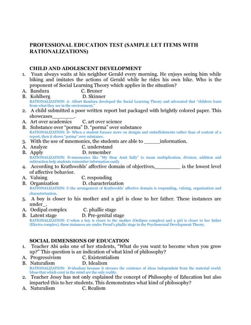 100 LET QUESTIONS WITH ANSWER AND RATIONALIZATION.docx
