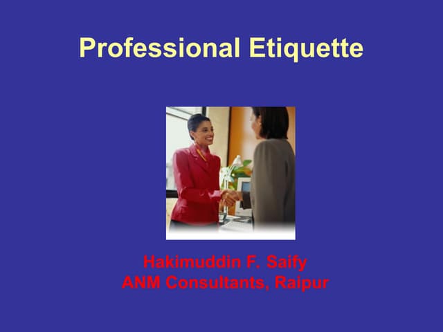 Grooming & etiquette | PPT