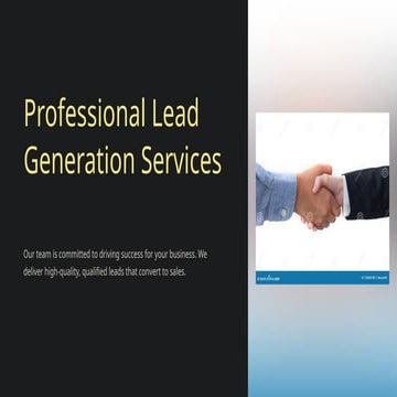 LeadPro Solutions – Driving Quality Leads for Business Growth | PPTX