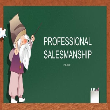 PROFESSIONAL - SALESMANSHIP. powerpoint. | PPTX