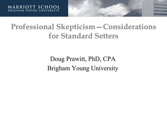 Professional Skepticism Panel | PPT