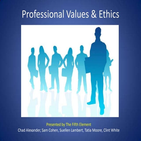 Professional Values & Ethics P | PPTX
