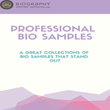 A Great Collections of Bio Samples That Stand Out | PDF | Resume ...