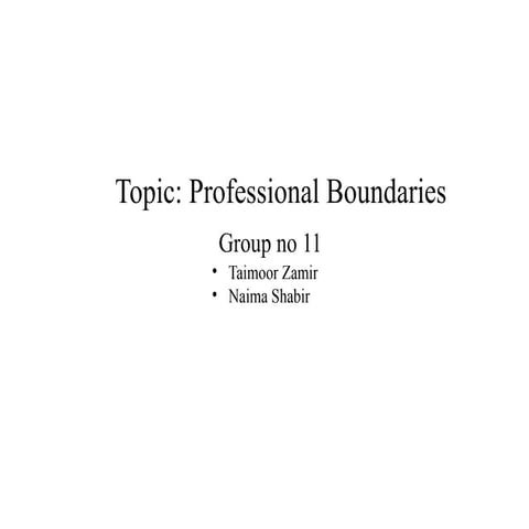 Professional Boundaries.pptx on etichs and mental health nursing | PPT