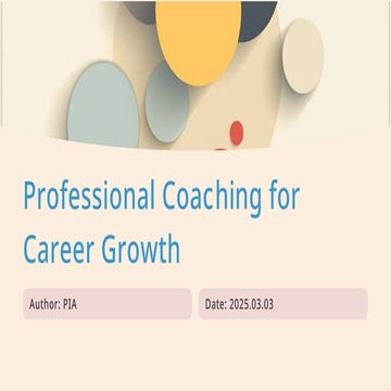 Professional Coaching for Career Growth. | PDF