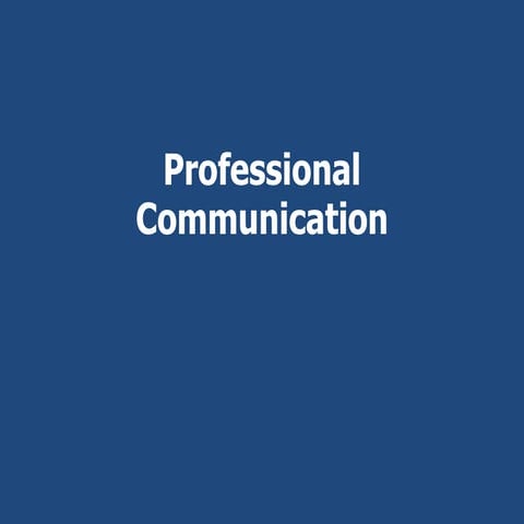 Professional communication | PPTX