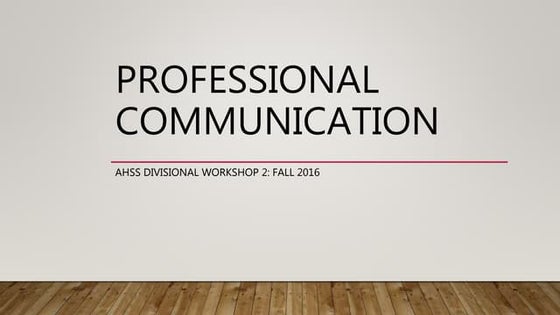 Professional Communication | PPT