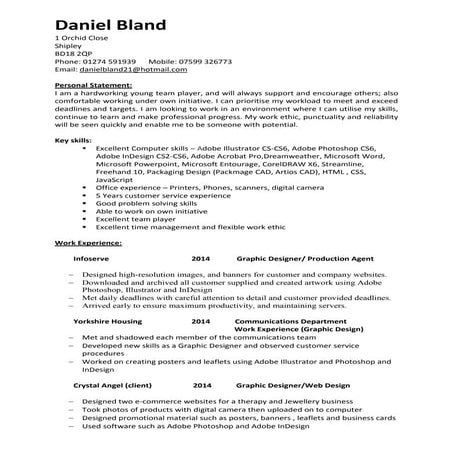 Professional cv daniel bland | PDF