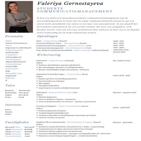 Professional cv 2020 valeriya_g. | PDF