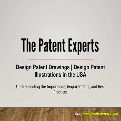 Design Patent Drawings | Design Patent Illustrations in the USA | The Patent Experts | PPT