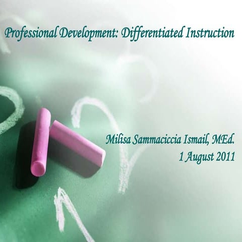 Professional Development: Differentiated Instruction | PPTX