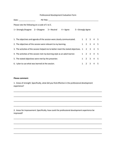 Teaching demonstration evaluation form | PDF