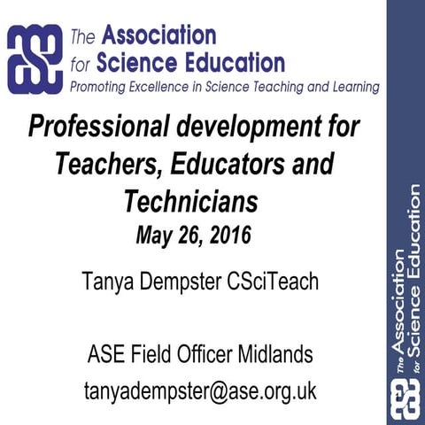 Professional development for teachers and educators | PPT