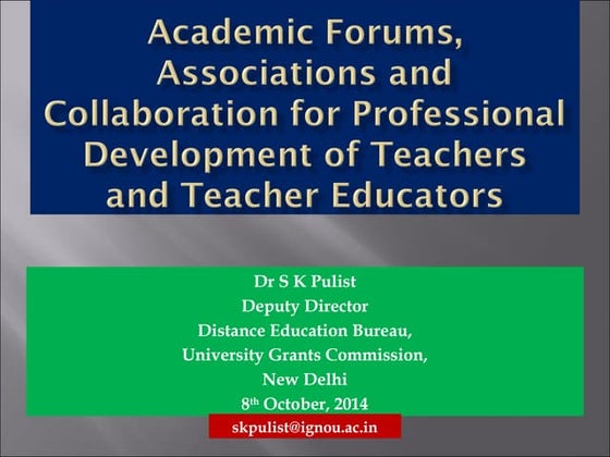 The Teaching Profession - Linkages & Networking with Organizations | PPT