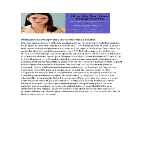 Professional development plan for the nurse educator.docx
