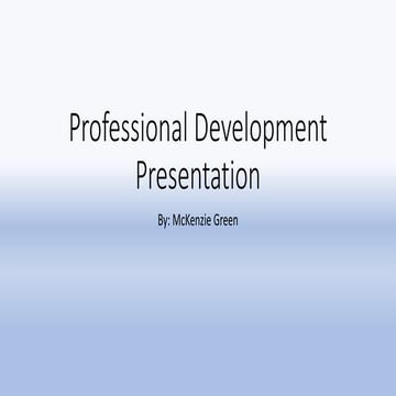 Professional development powerpoint | PPT