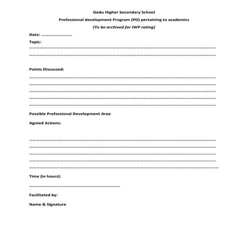 Professional development program annotation | PDF