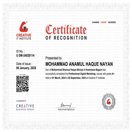 Professional Digital Marketing Course, Certificate | PDF