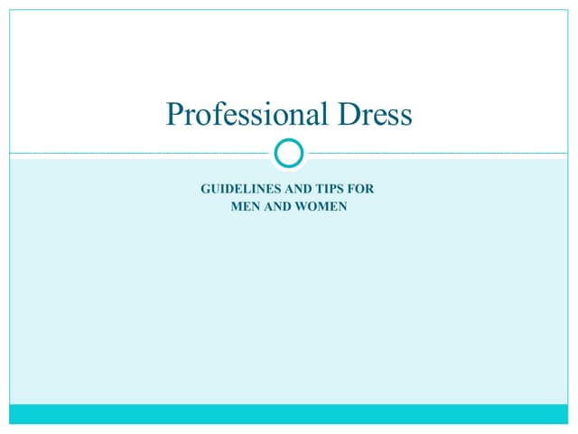 Dressing etiquette | PPT