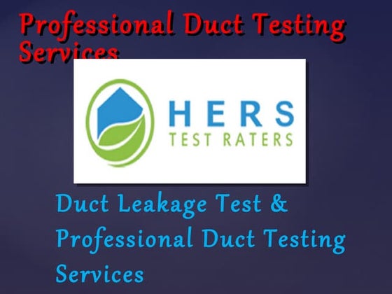 Duct Testing Services | PPT