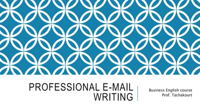 email writing ppt | PPTX