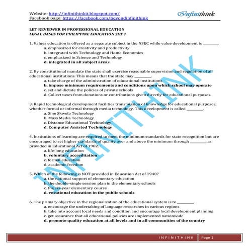 Professional education legal bases for ph education 1 (3) | PDF