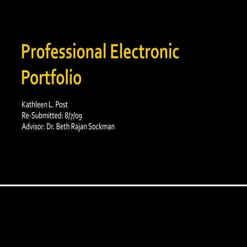 Professional Electronic Portfolio | PPTX