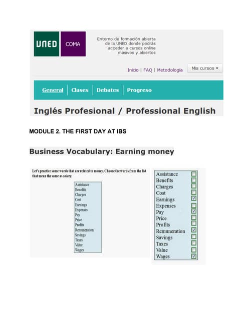 Professional English. Module 4. Exercises | PDF