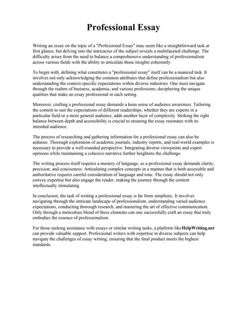 Business Essay Example | PDF