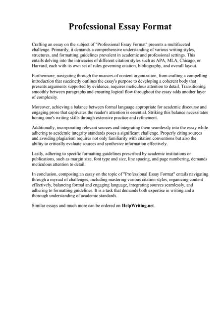 Formal Essay Writing | PDF