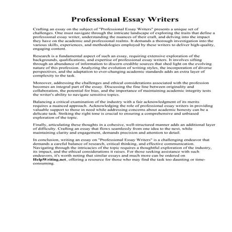 Professional Essay Writers.pdf