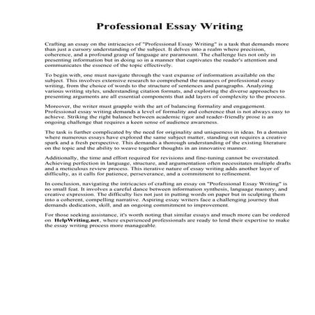 Professional Essay Writing. Whitman College | PDF | Homework and Study ...