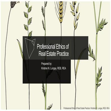 Code of Ethics and Responsibilities of Real Estate Practitioners | PDF