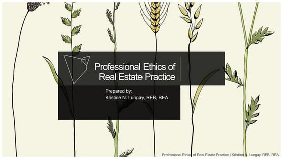 Code of Ethics and Responsibilities of Real Estate Practitioners | PDF ...