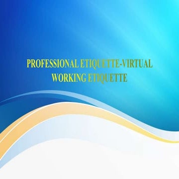 Professional Etiquette | PPTX
