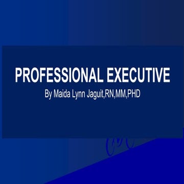 Professional executive | PPT