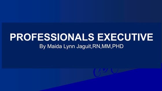Professional executive management | PPT