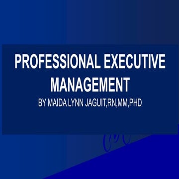 Professional executive management | PPT