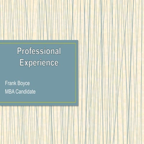 Professional Experience | PPTX