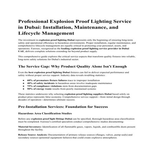 Professional Explosion Proof Lighting Service in Dubai_ Installation ...