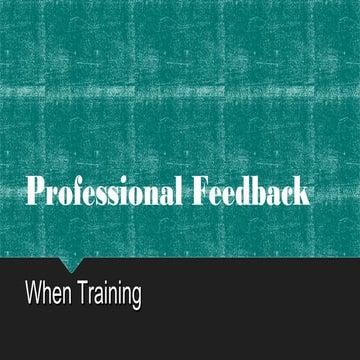 Professional Feedback | PPT