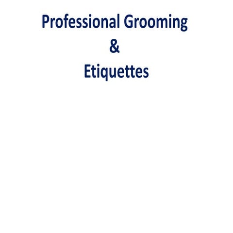 Professional grooming | PPT