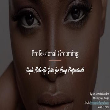 Professional Grooming with a Simple Makeup Guide | PDF
