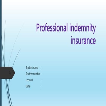 Professional indemnity | PPTX