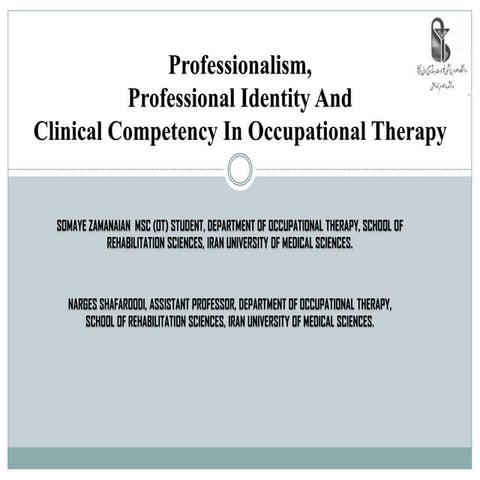 Professionalism, Professional Identity And Clinical Competency In ...
