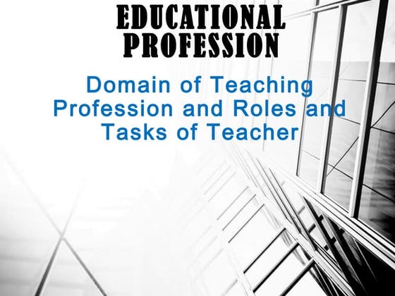 The Concept of Teaching as a Profession.pdf | Professional School ...