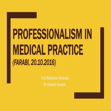 Professionalism in health care powerpoint | PPTX